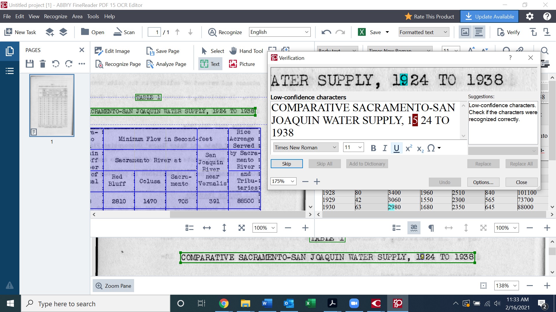 A Look Inside the Data: The OCR Process and Tables in CWD – Bending Water